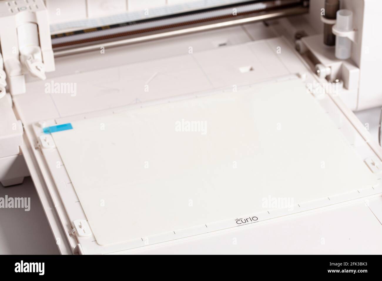 Moscow, Russia April 28,2021 Silhouette Curio Cutting plotter flatbed ...
