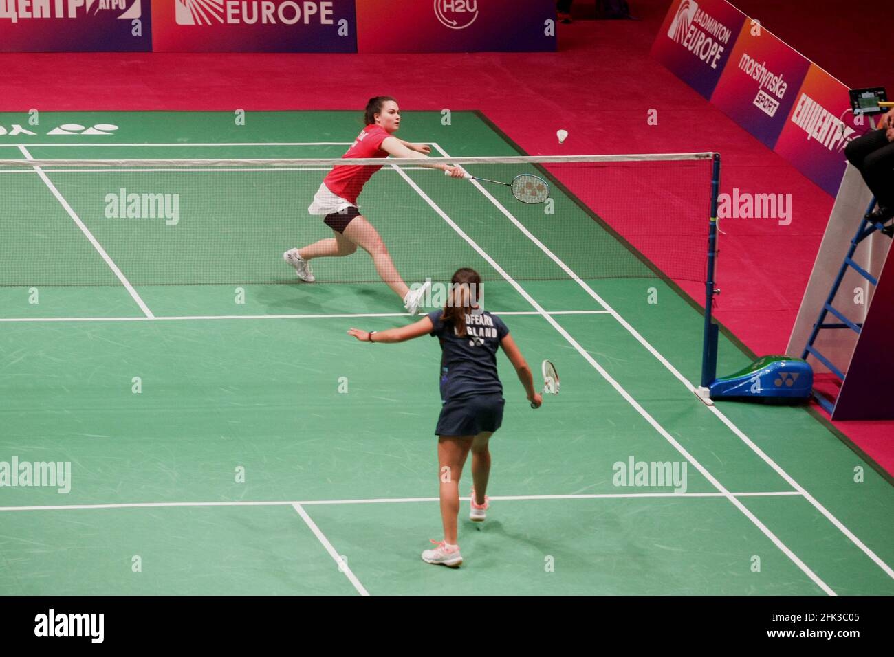 Non Exclusive: KYIV, UKRAINE - APRIL 27, 2021 - Freya Redfearn (front ...