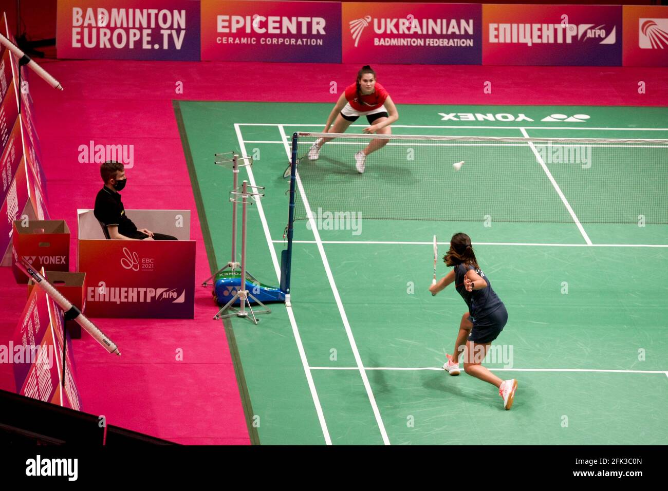 Non Exclusive: KYIV, UKRAINE - APRIL 27, 2021 - Freya Redfearn (front ...