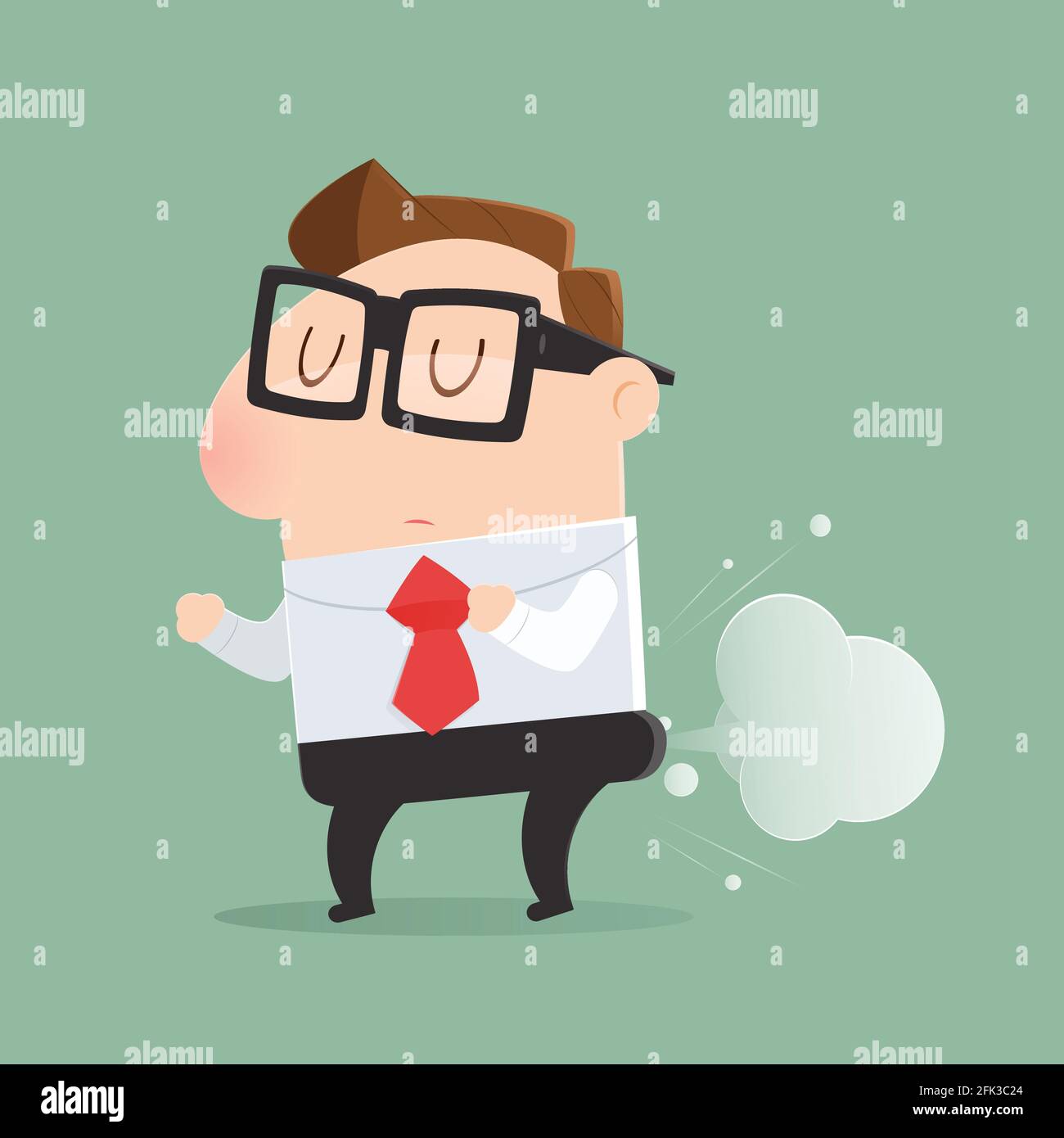 The man is farting balloon shape, Cartoon Vector, Illustration Stock ...