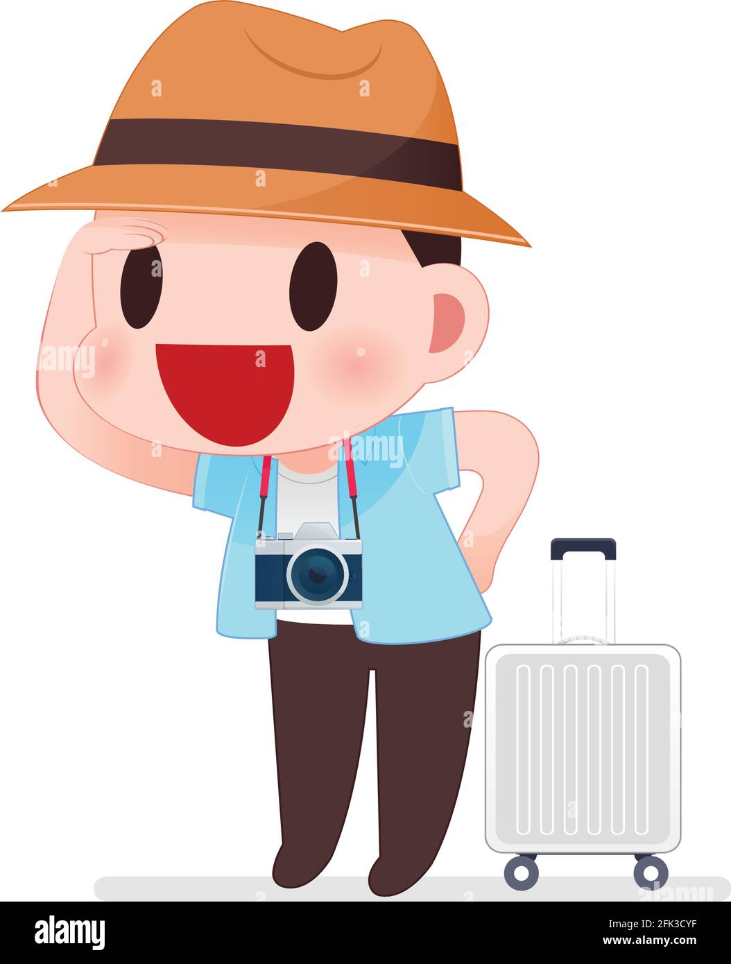 Traveler Man, Cartoon Design, Vector And Illustration Stock Vector ...