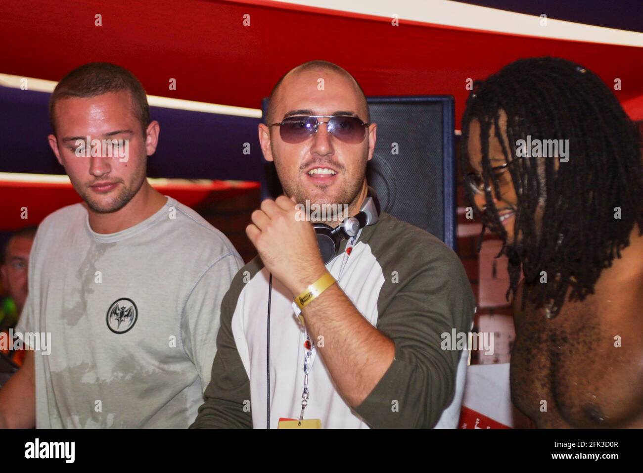 PJ Ellis and Spencer Smith from Big Brother in the Bacardi Breezer Tent ...