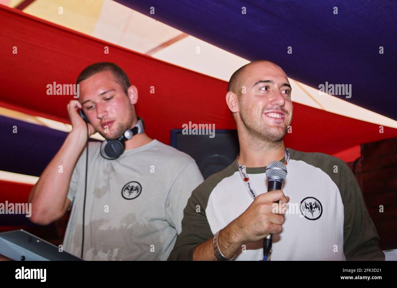 PJ Ellis and Spencer Smith from Big Brother in the Bacardi Breezer Tent ...