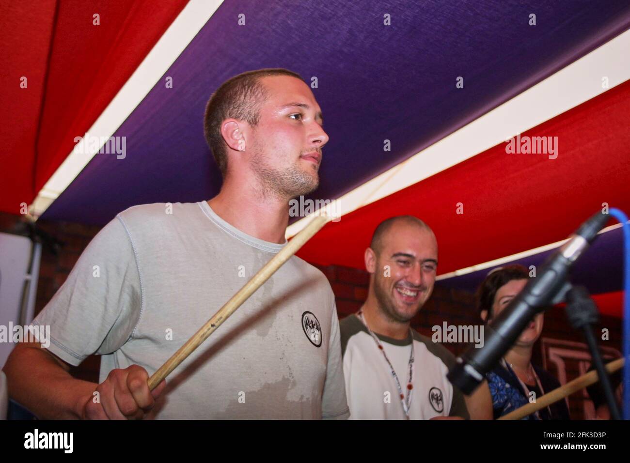 PJ Ellis and Spencer Smith from Big Brother in the Bacardi Breezer Tent ...