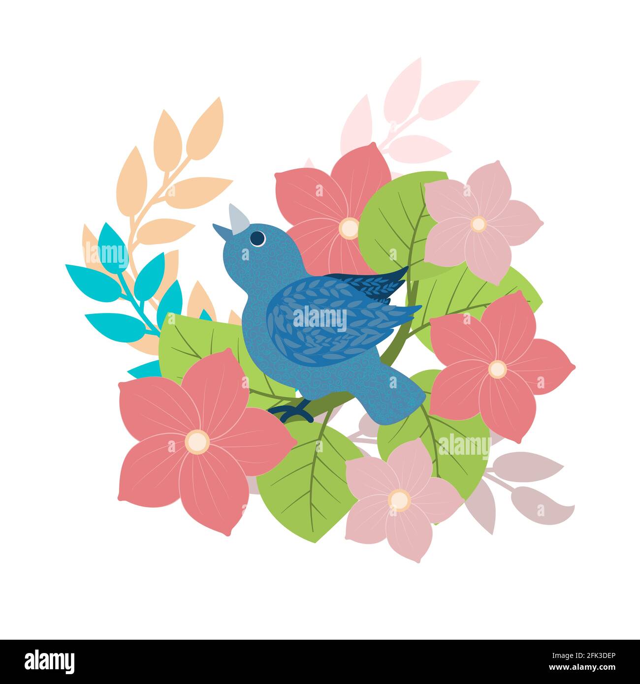 Funny songbird Stock Vector Images - Alamy