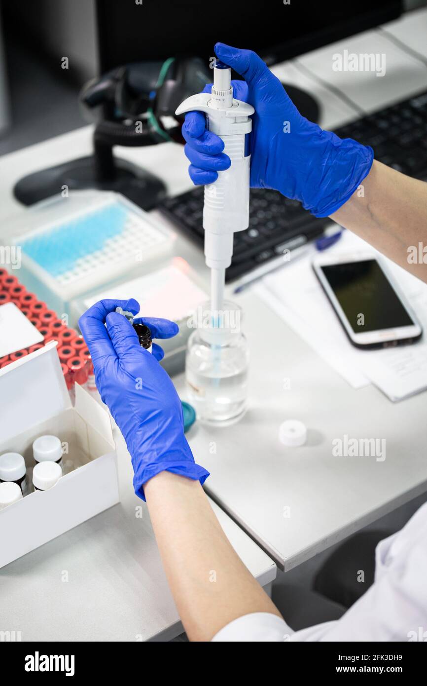 Modern medical equipment works laboratory hi-res stock photography and ...