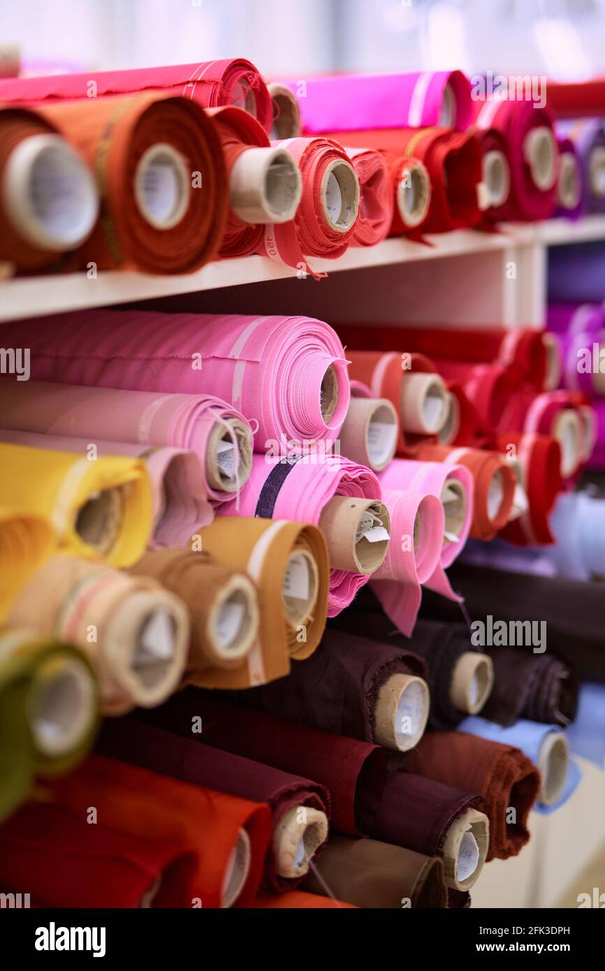 Tailoring, seamstress or dress designer concept. Close up assorted ...