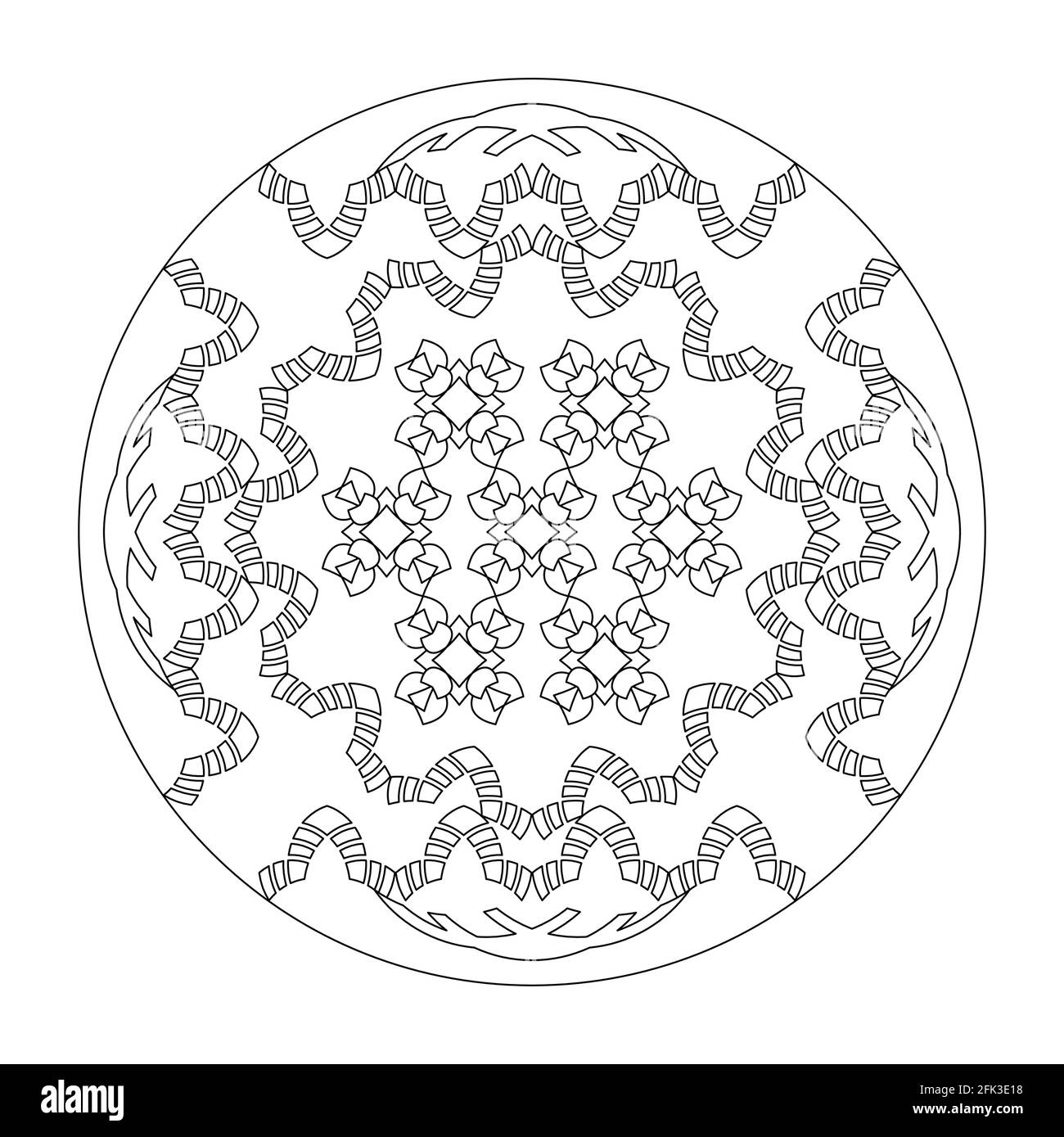 Mandala coloring page. Abstract. Art Therapy. Anti-stress. Vector ...