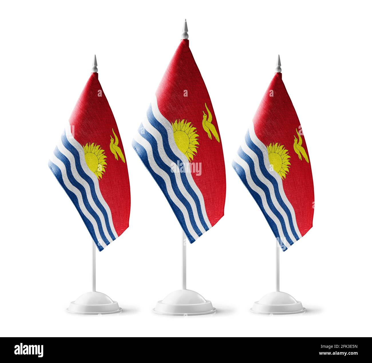 Small national flags of the Kiribati on a white background Stock Photo ...