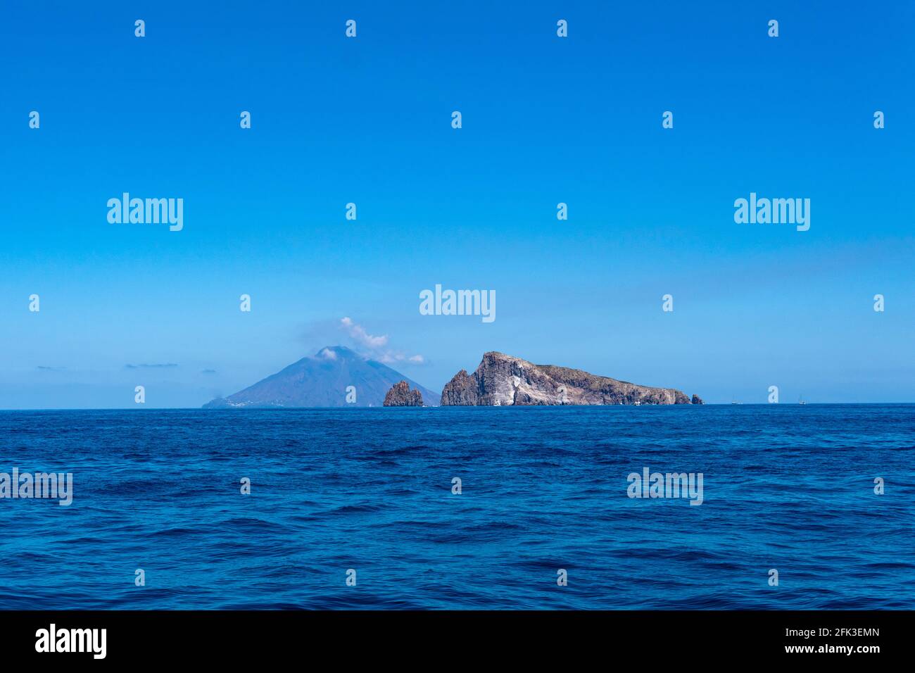 Beautiful scenery of the Alicudi volcanic island in the north of Sicily ...