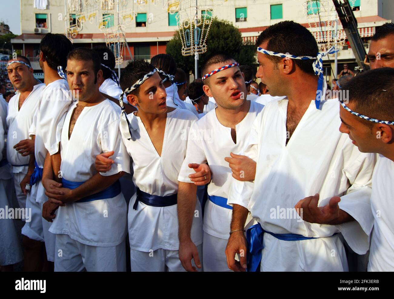 Messina Sicily Italy - Procession of the Vara on 15 August. Young ...