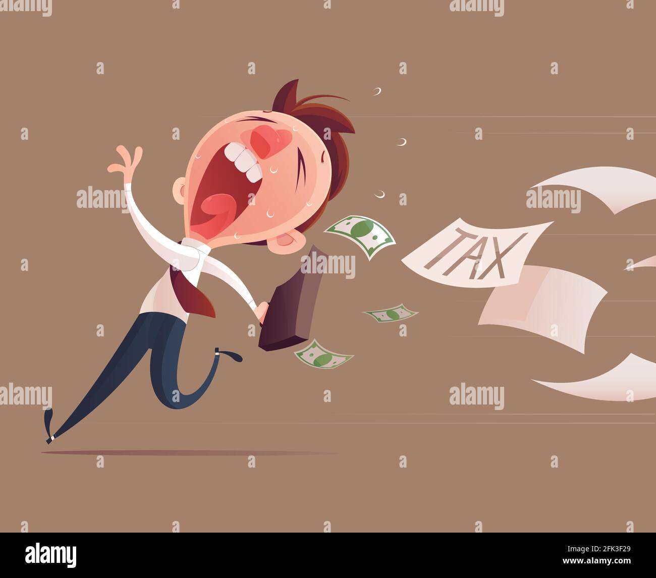 Avoid tax, Business man running away from tax for tax concept Stock ...