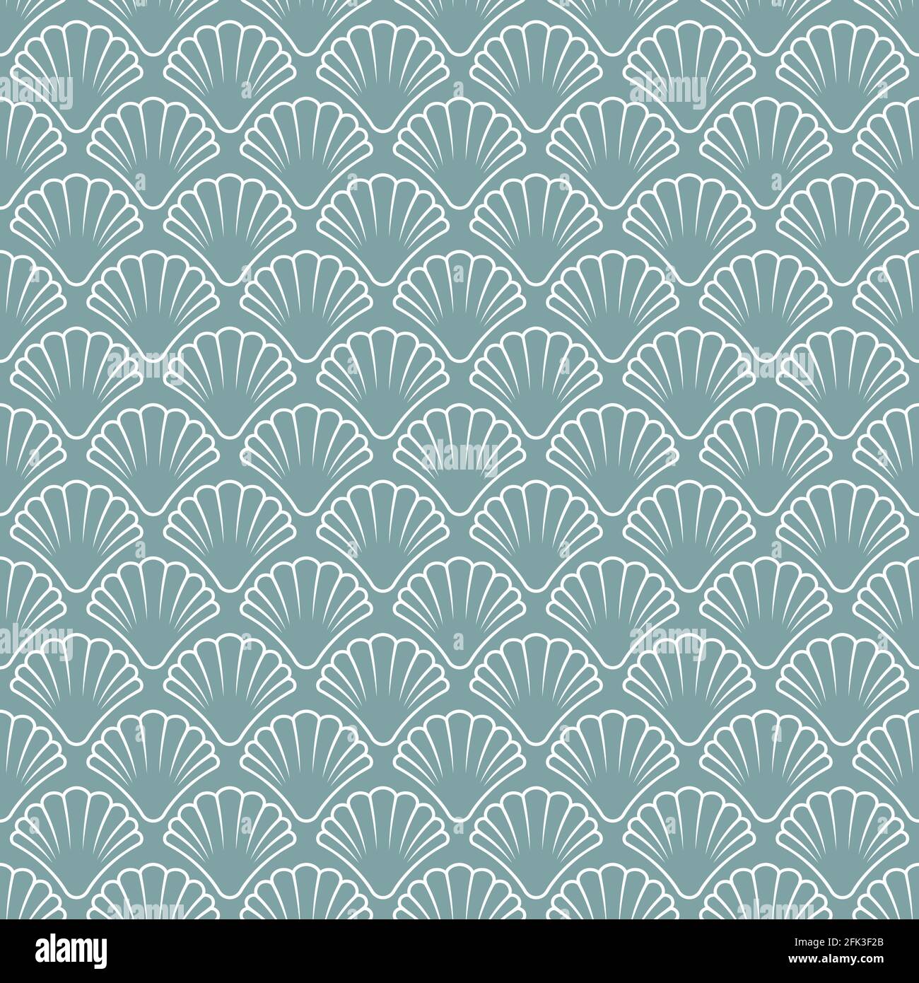 Seamless pattern with sea shell on powder blue background. Shellfish ...