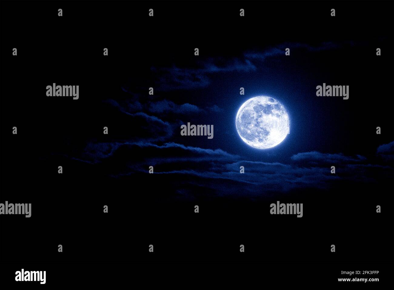 Super,Moon,rise,blue,full,Isle of Wight,England,UK Stock Photo - Alamy