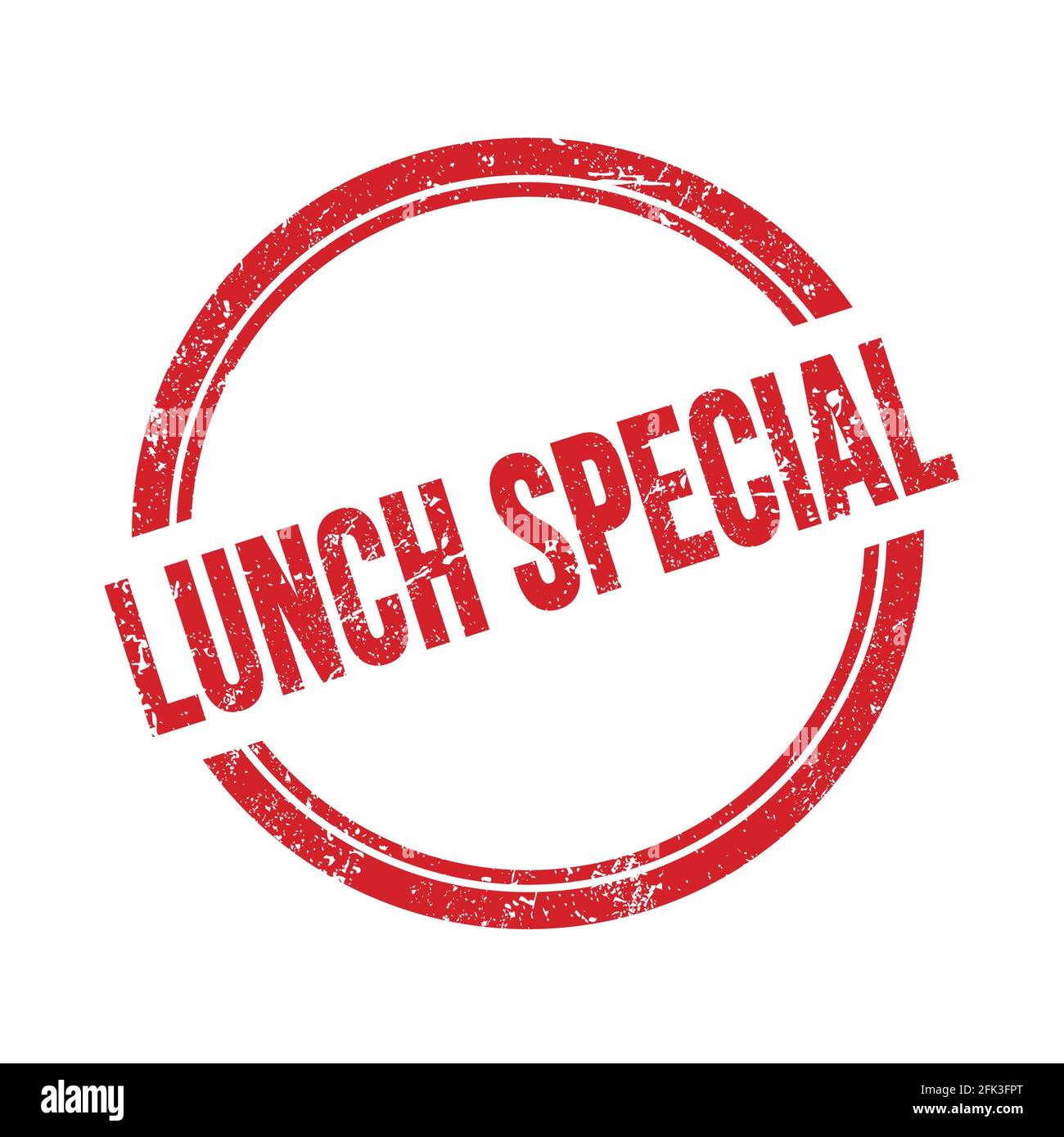 LUNCH SPECIAL text written on red grungy vintage round stamp Stock ...