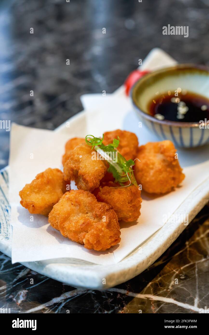 A delicious fried snack, fried chicken nuggets Stock Photo - Alamy