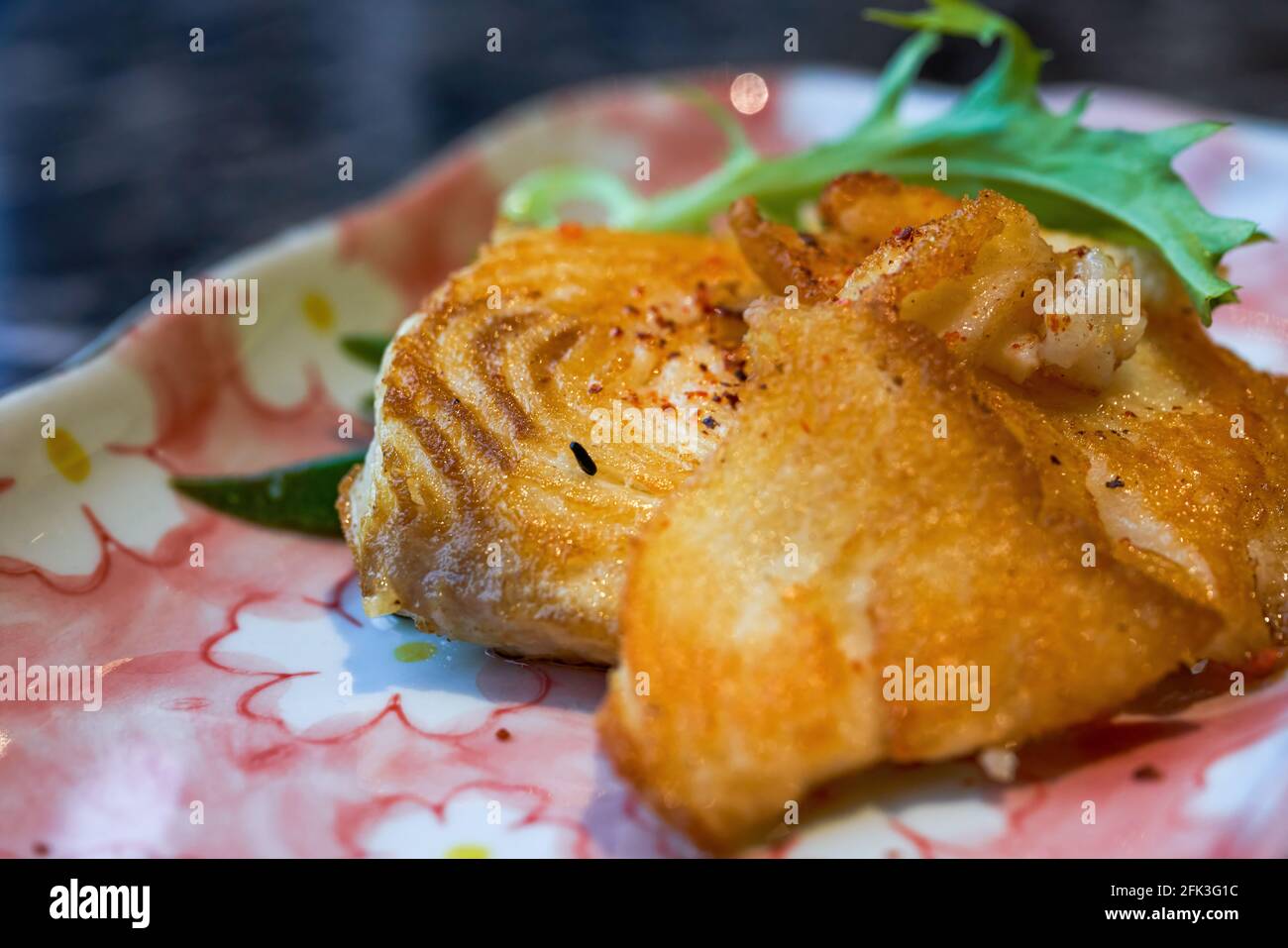 A delicious Japanese dish, pan-fried codfish Stock Photo - Alamy