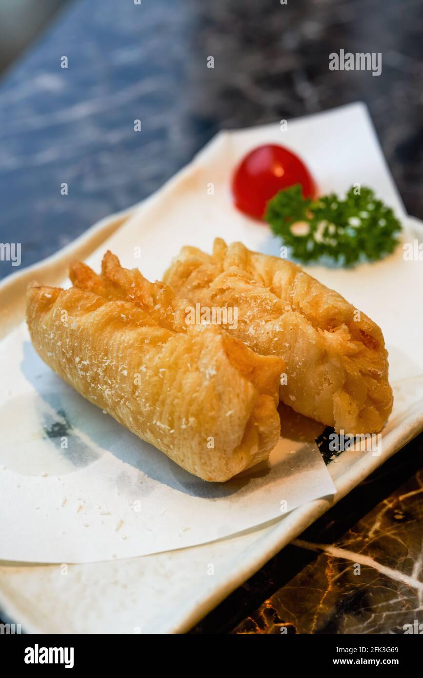 A delicious deep-fried dessert, durian crisp Stock Photo - Alamy