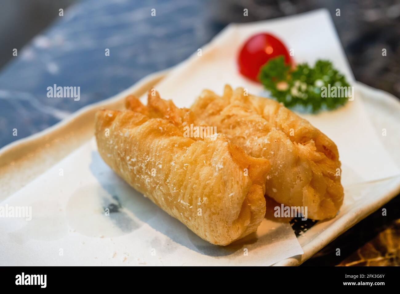 A delicious deep-fried dessert, durian crisp Stock Photo - Alamy