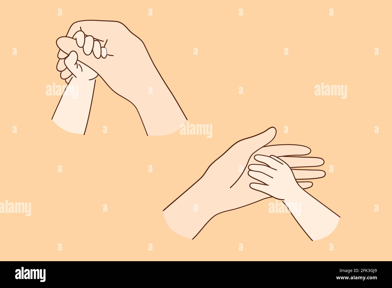 Parent support girl child Stock Vector Images - Alamy