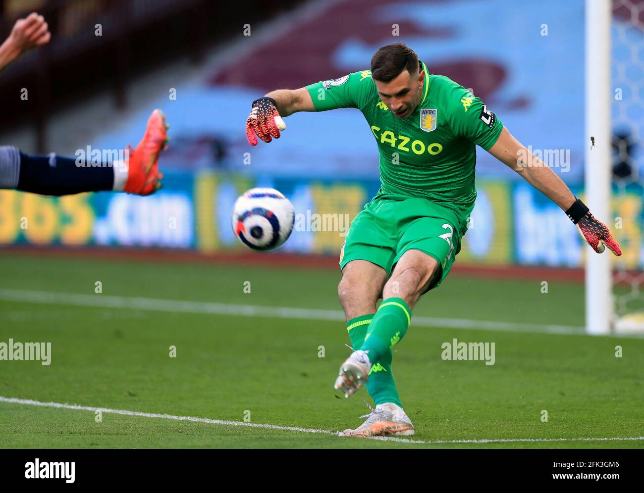 Aston Villa goalkeeper Emiliano Martinez during the Premier League ...