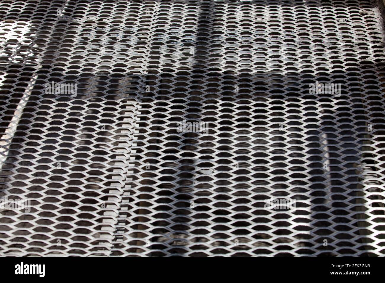 Steel grid floor of factory Stock Photo - Alamy