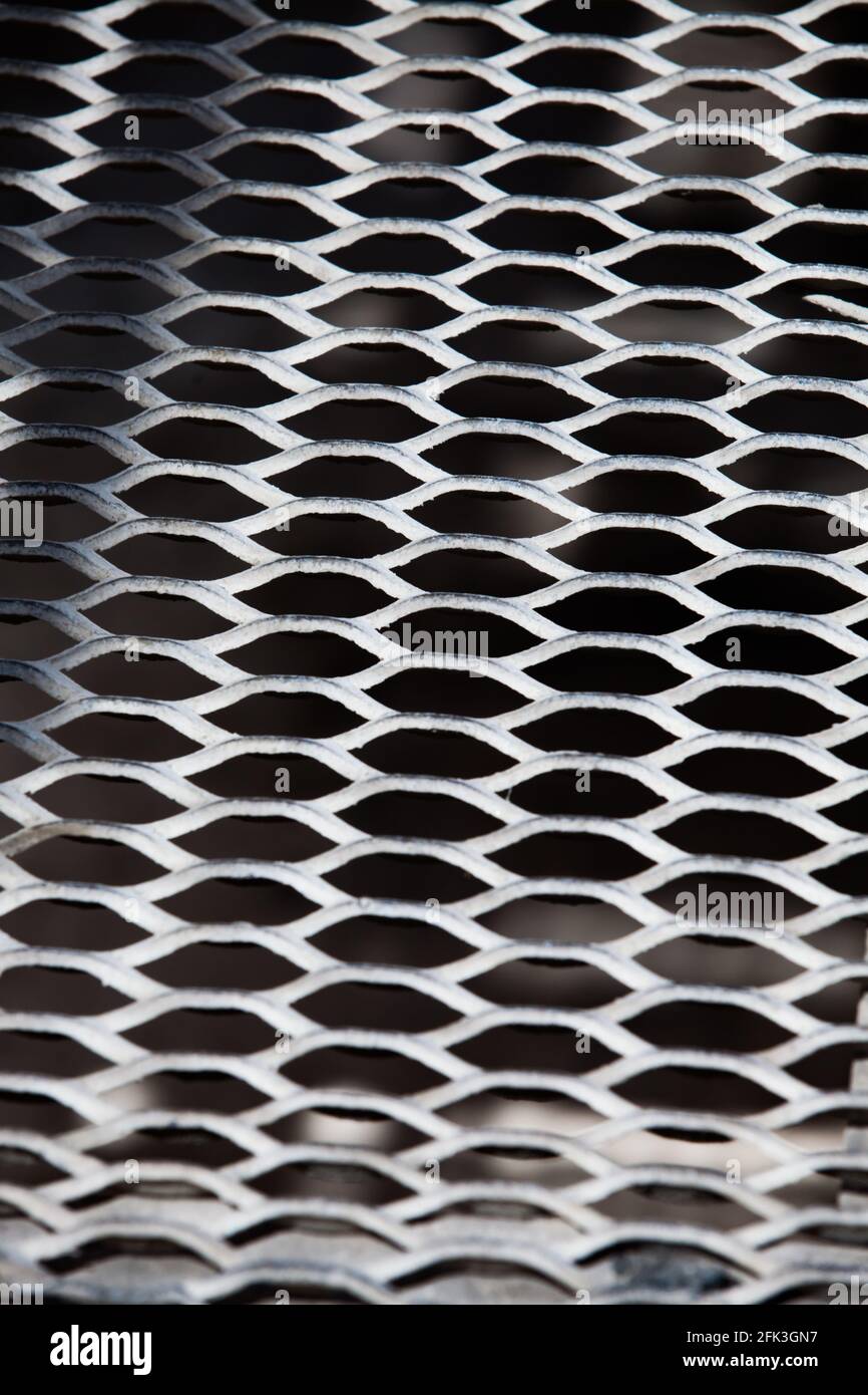 Steel grid floor on factory. Close-up of grid's pattern Stock Photo - Alamy
