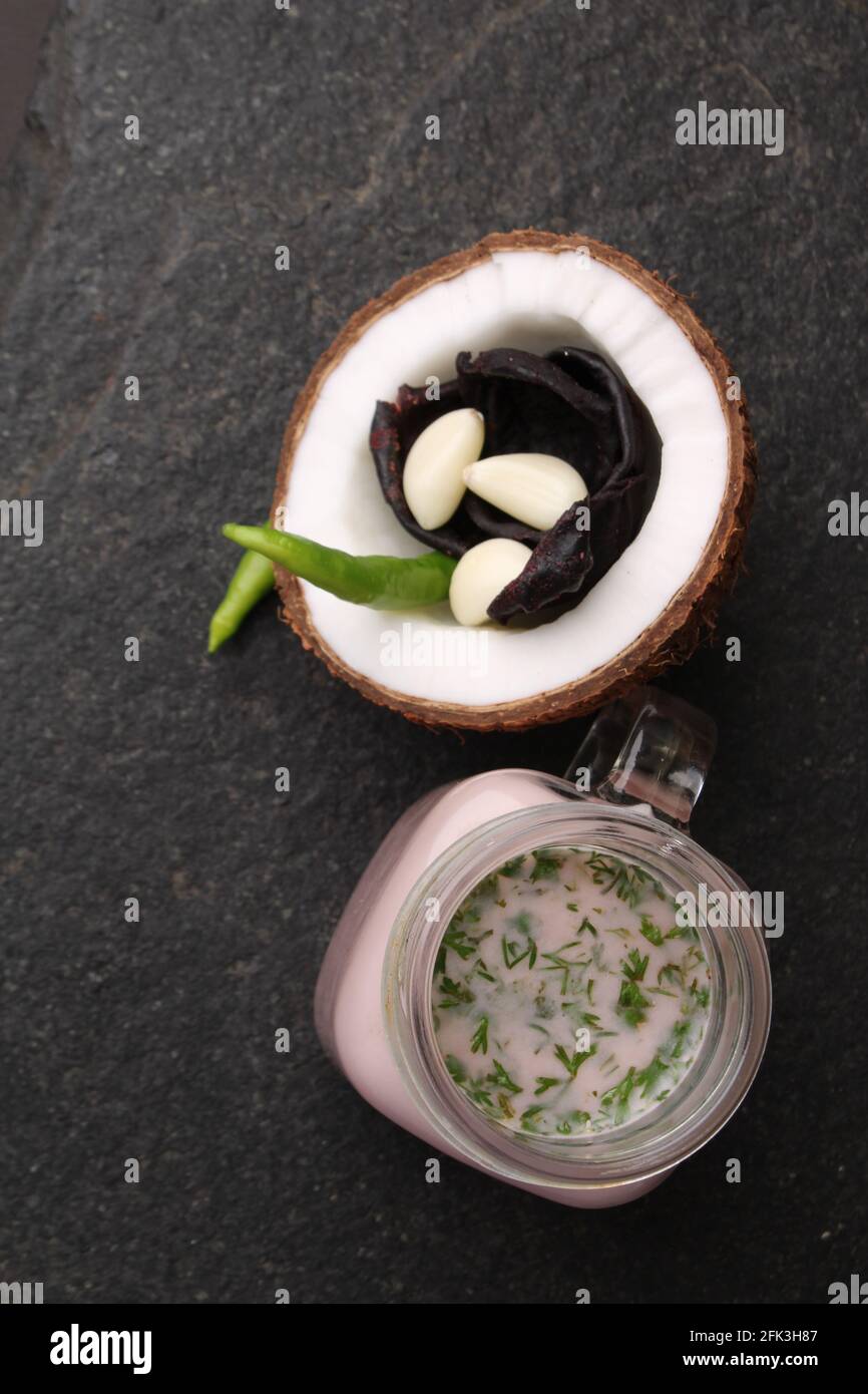 Solkadhi OR Kokum curry, A famous drink from Goa or Maharashtra`s ...