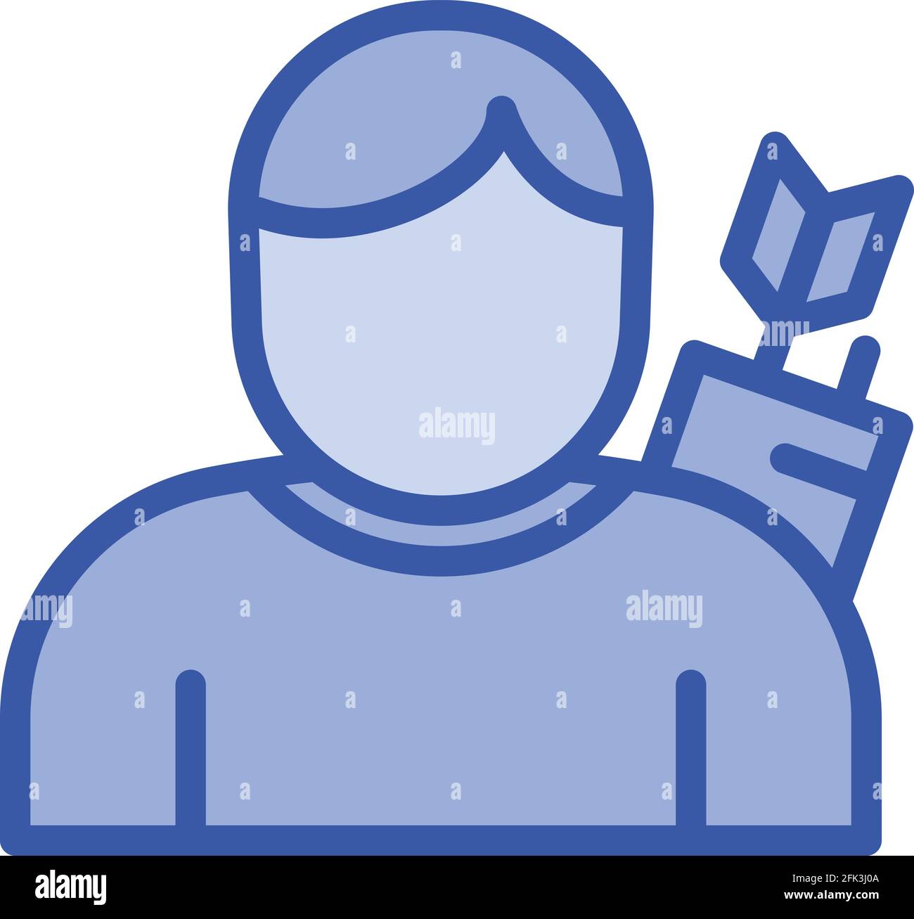 Man archer icon. Outline Man archer vector icon for web design isolated ...