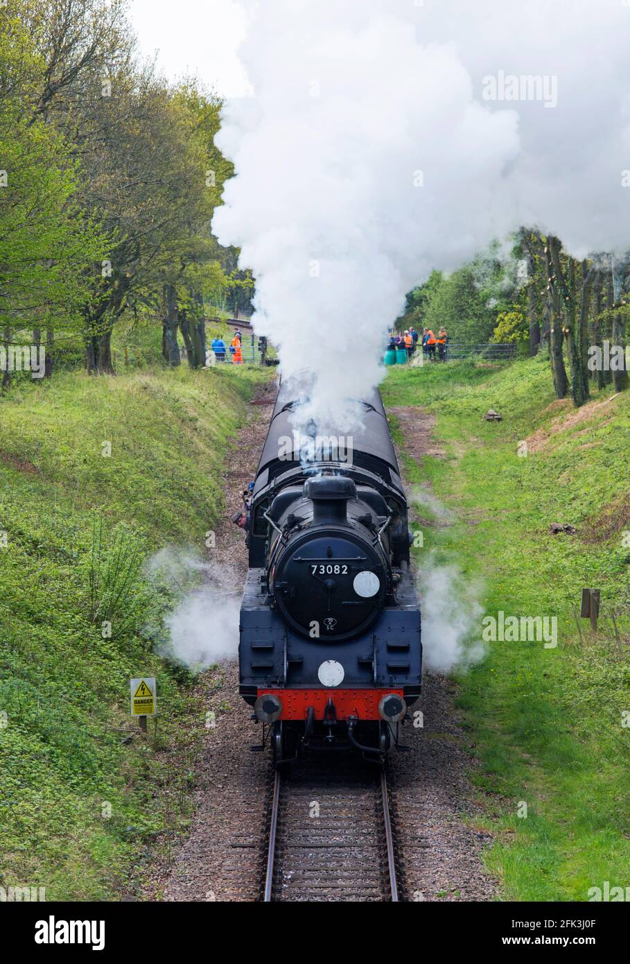 Horsted Keynes, West Sussex, England. 1955 BR Standard Class steam ...