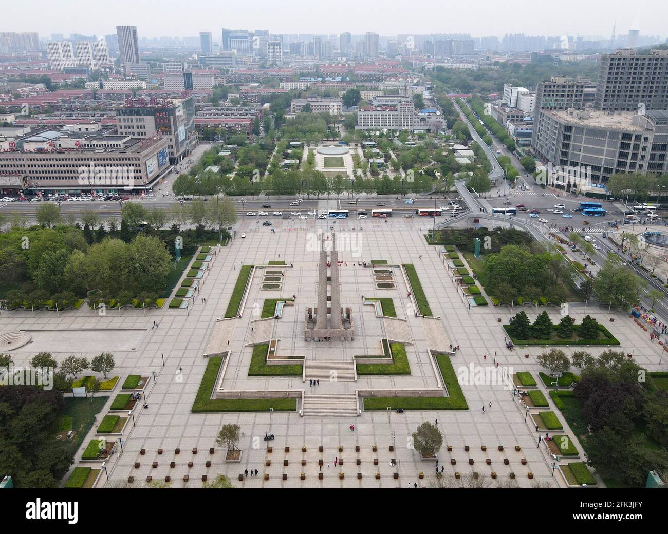 Tangshan. 26th Apr, 2021. Aerial photo taken on April 26, 2021 shows ...
