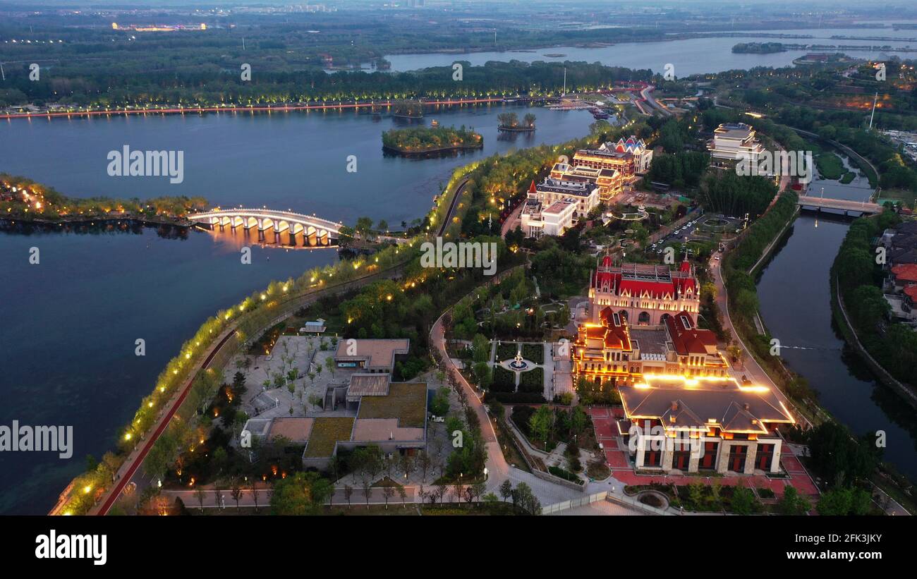Tangshan. 25th Apr, 2021. Aerial photo taken on April 25, 2021 shows ...