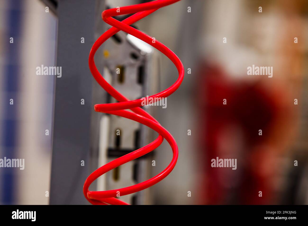 Red spiral cable hi-res stock photography and images - Alamy