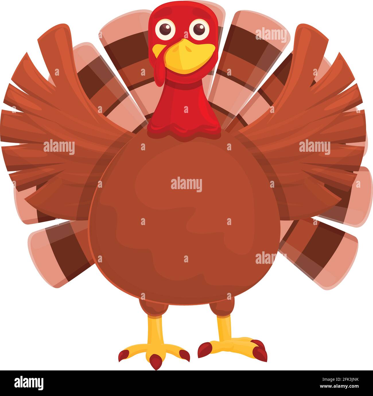 Happy Thanksgiving turkey icon. Cartoon of Happy Thanksgiving turkey ...