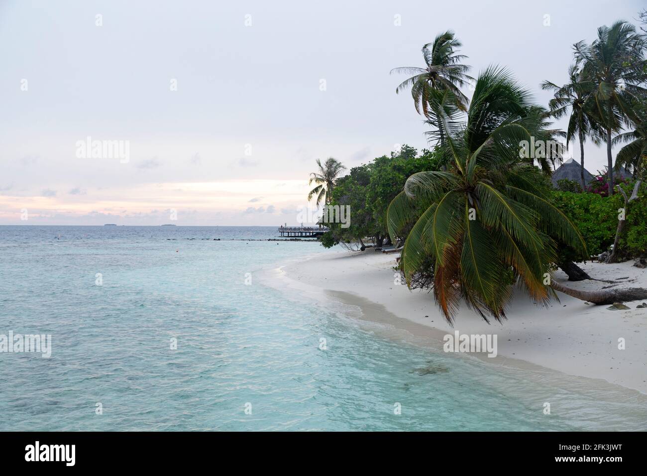Evening on Bandos Island in the Maldives. The Maldives is a popular ...