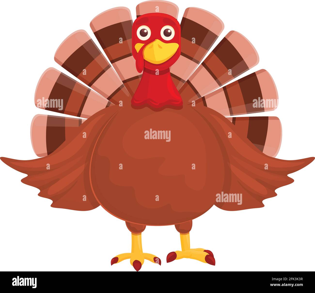 Thanksgiving turkey smiling icon. Cartoon of Thanksgiving turkey ...