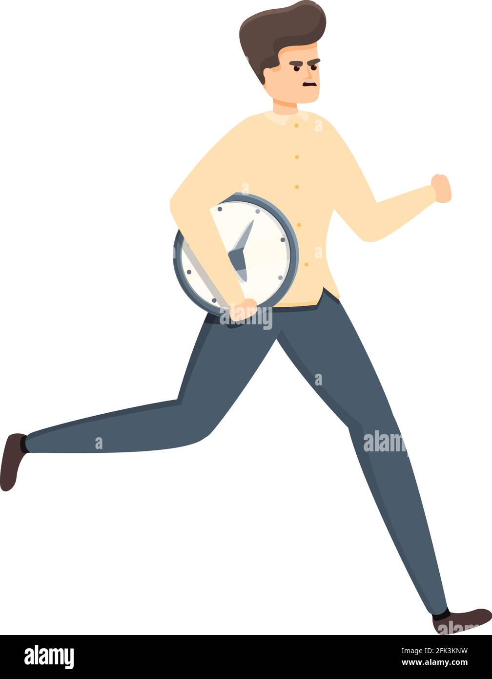 Rush job wall clock icon. Cartoon of Rush job wall clock vector icon ...