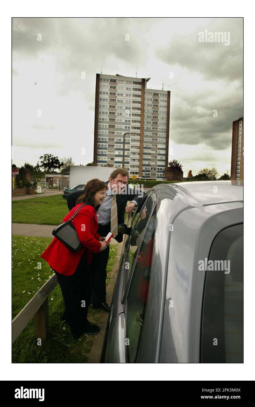 Alan Milburn Knocking on doors in Watford with Clair Ward (in Red ...