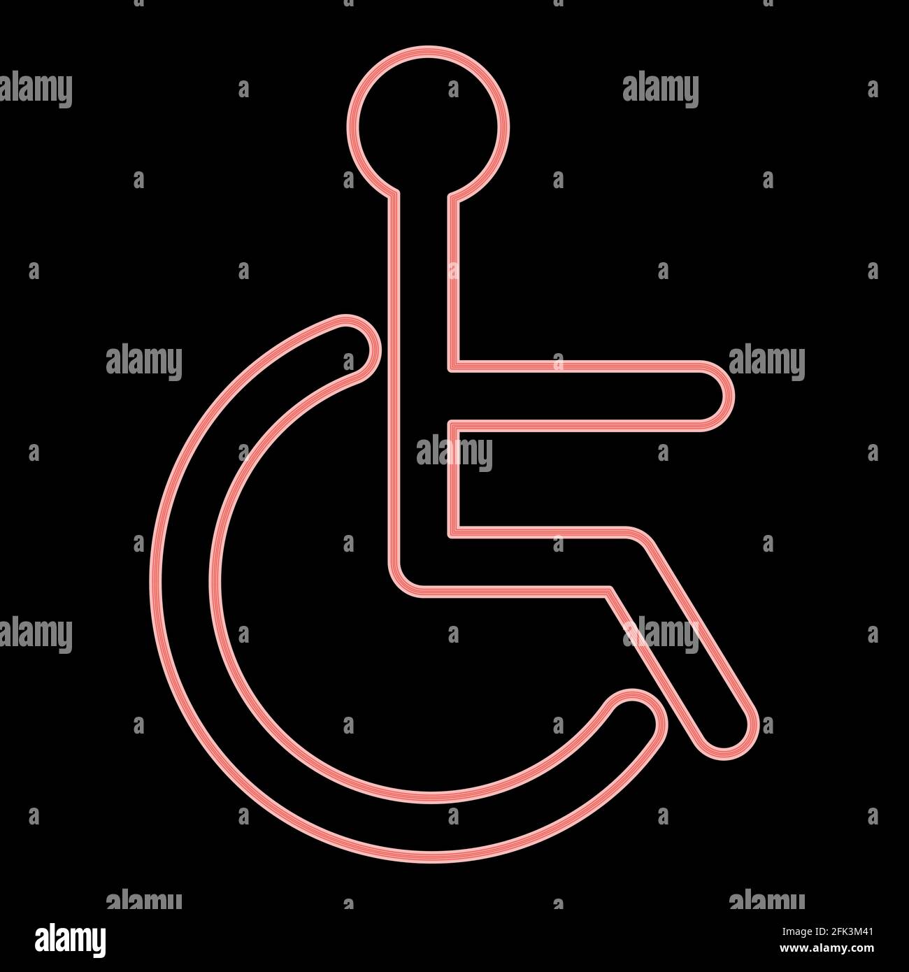 Red disabled sign Stock Vector Images - Alamy