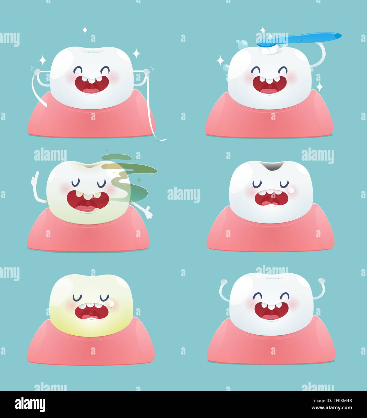 Unclean teeth Stock Vector Images - Alamy