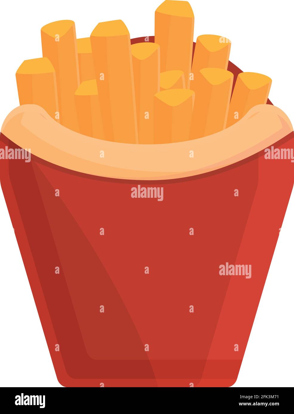 Potato fries icon. Cartoon of Potato fries vector icon for web design ...