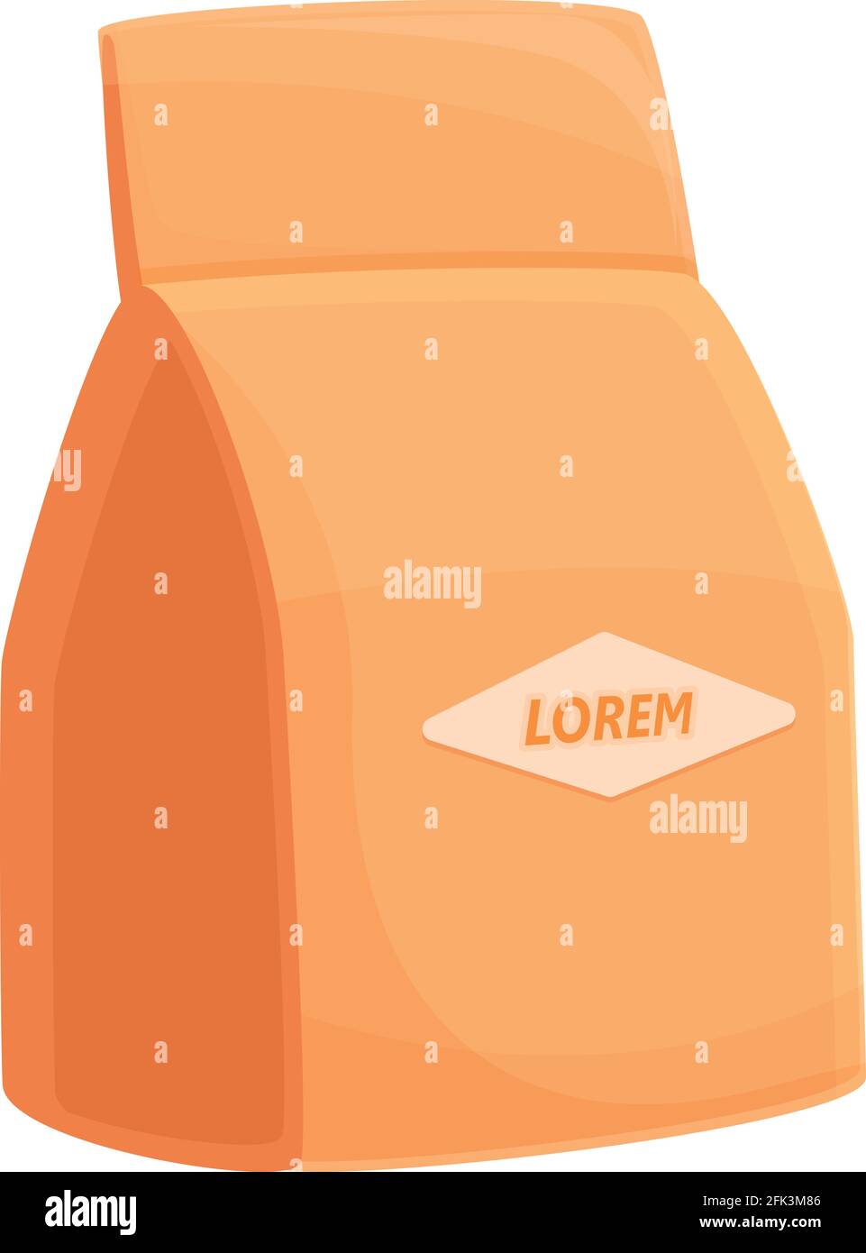 Food paper bag icon. Cartoon of Food paper bag vector icon for web ...