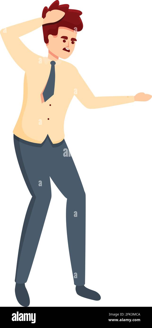 Man rush job icon. Cartoon of Man rush job vector icon for web design ...