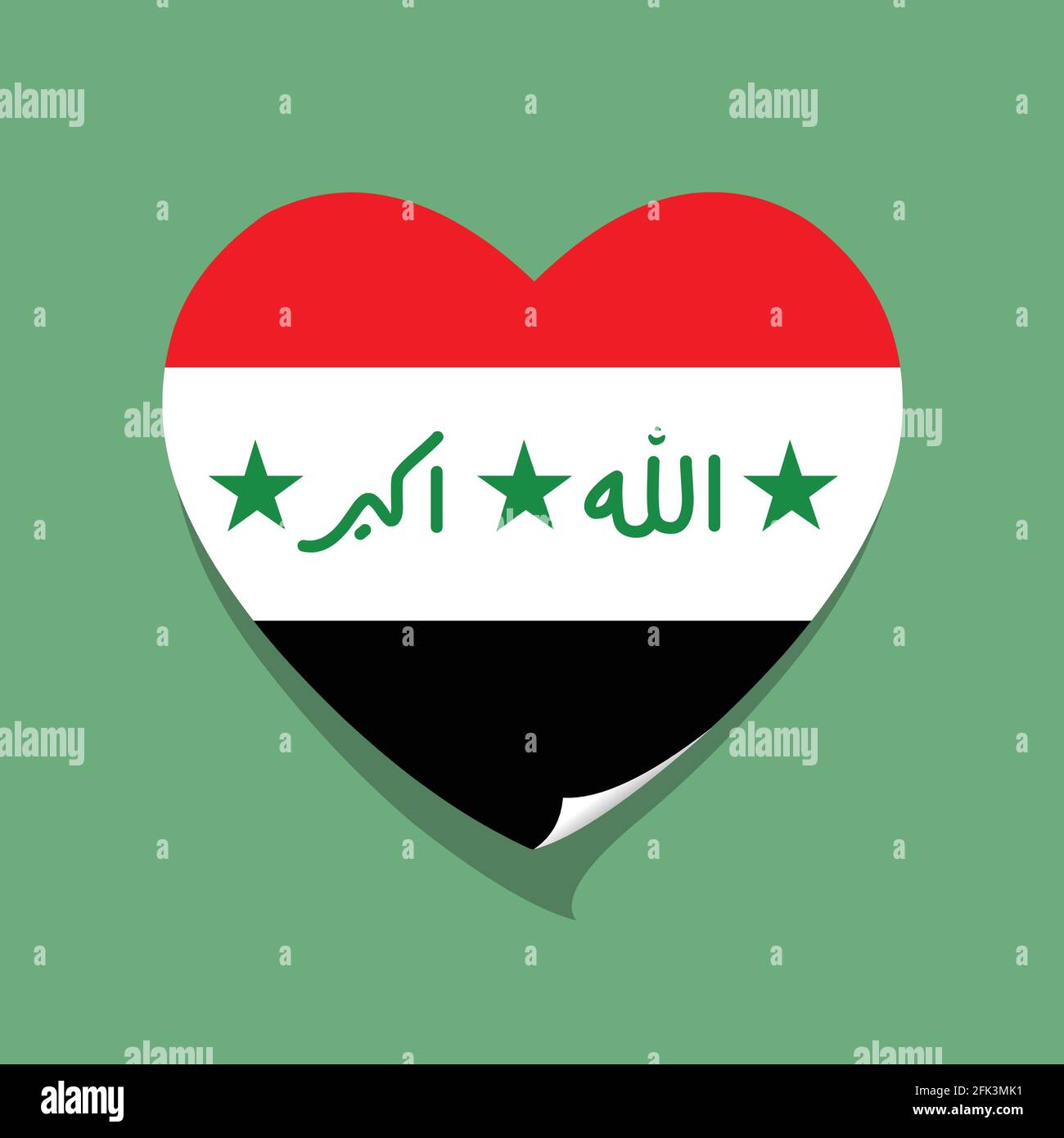 I love Iraq flag heart vector illustration Stock Vector Image & Art - Alamy