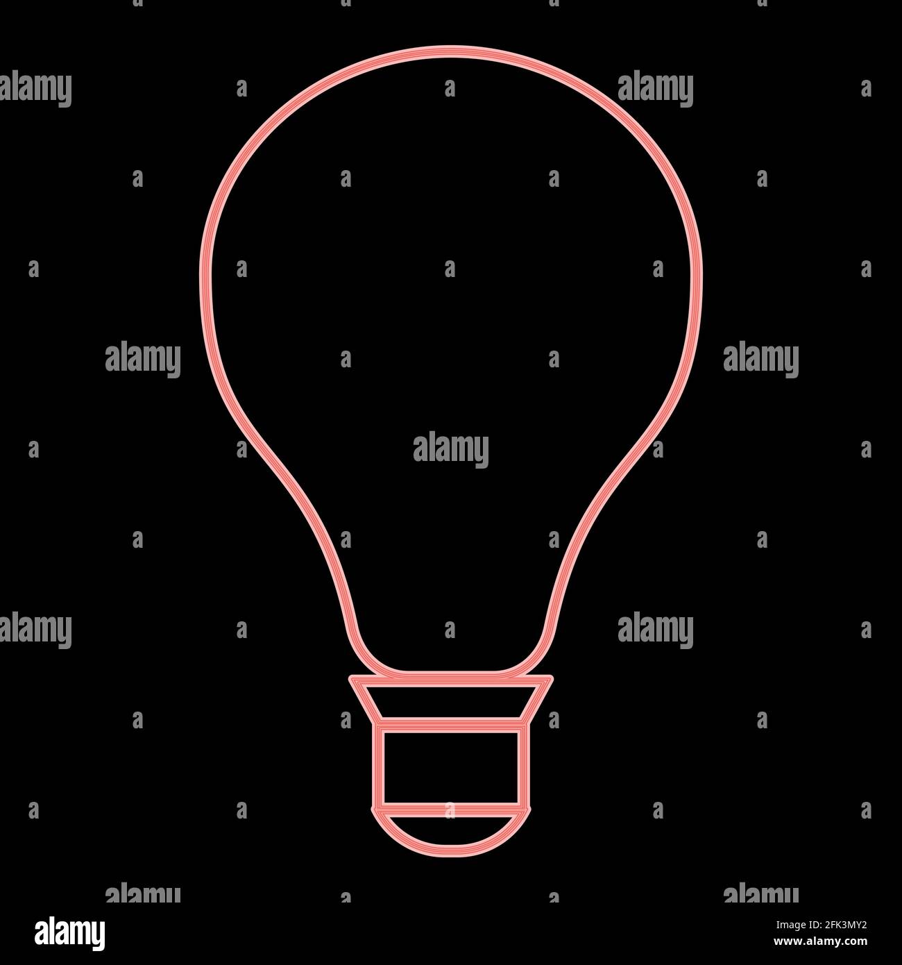 Neon bulb red color Stock Vector Images - Alamy