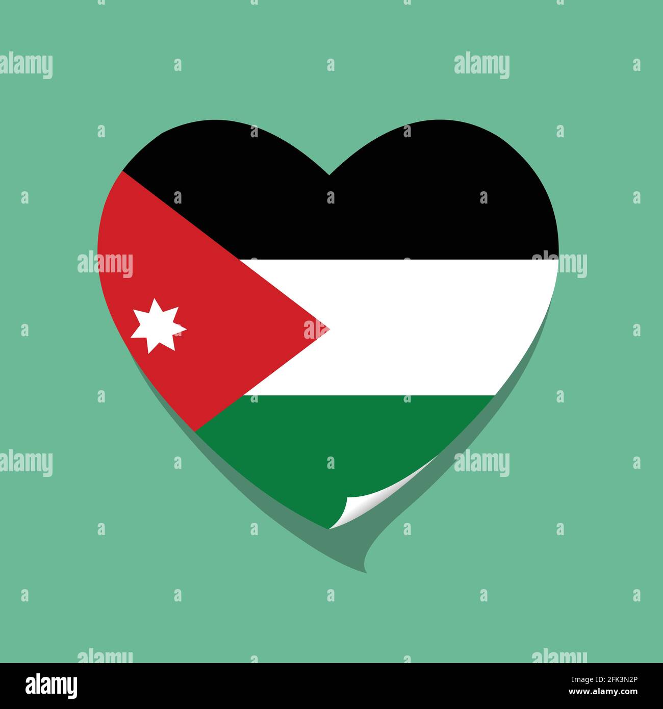 I love Jordan flag heart vector illustration Stock Vector Image & Art ...