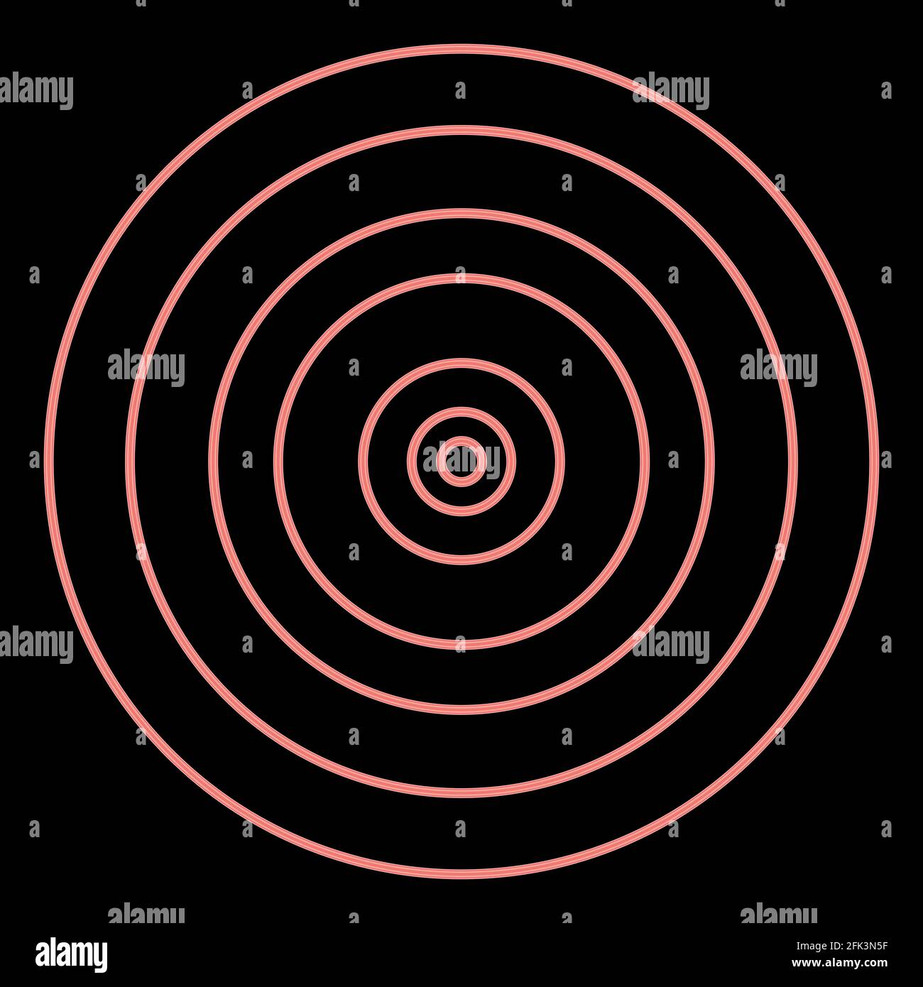 Neon target it is the red color vector illustration flat style light ...