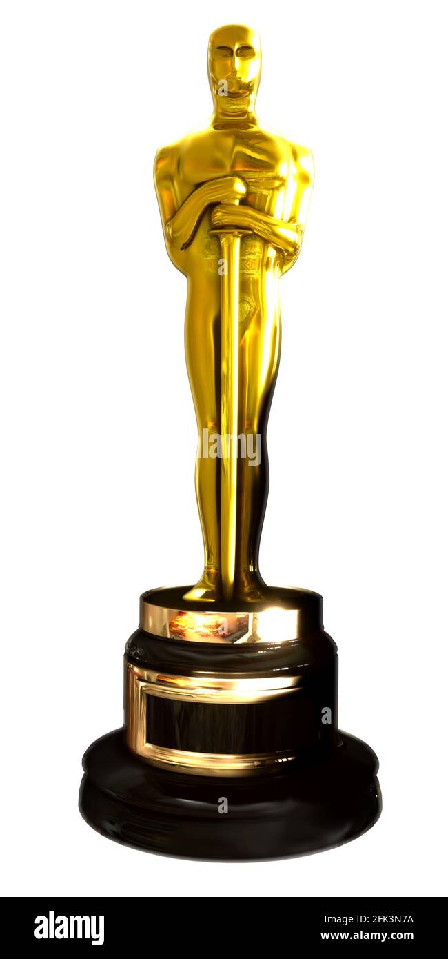 golden statue isolated on white background 3d illustration Stock Photo ...