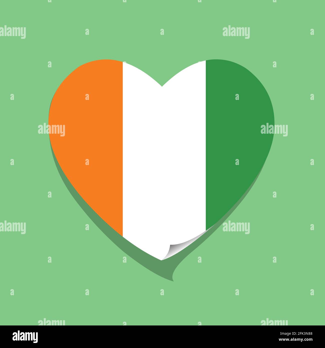 I love Ivory Coast flag heart vector illustration Stock Vector Image ...
