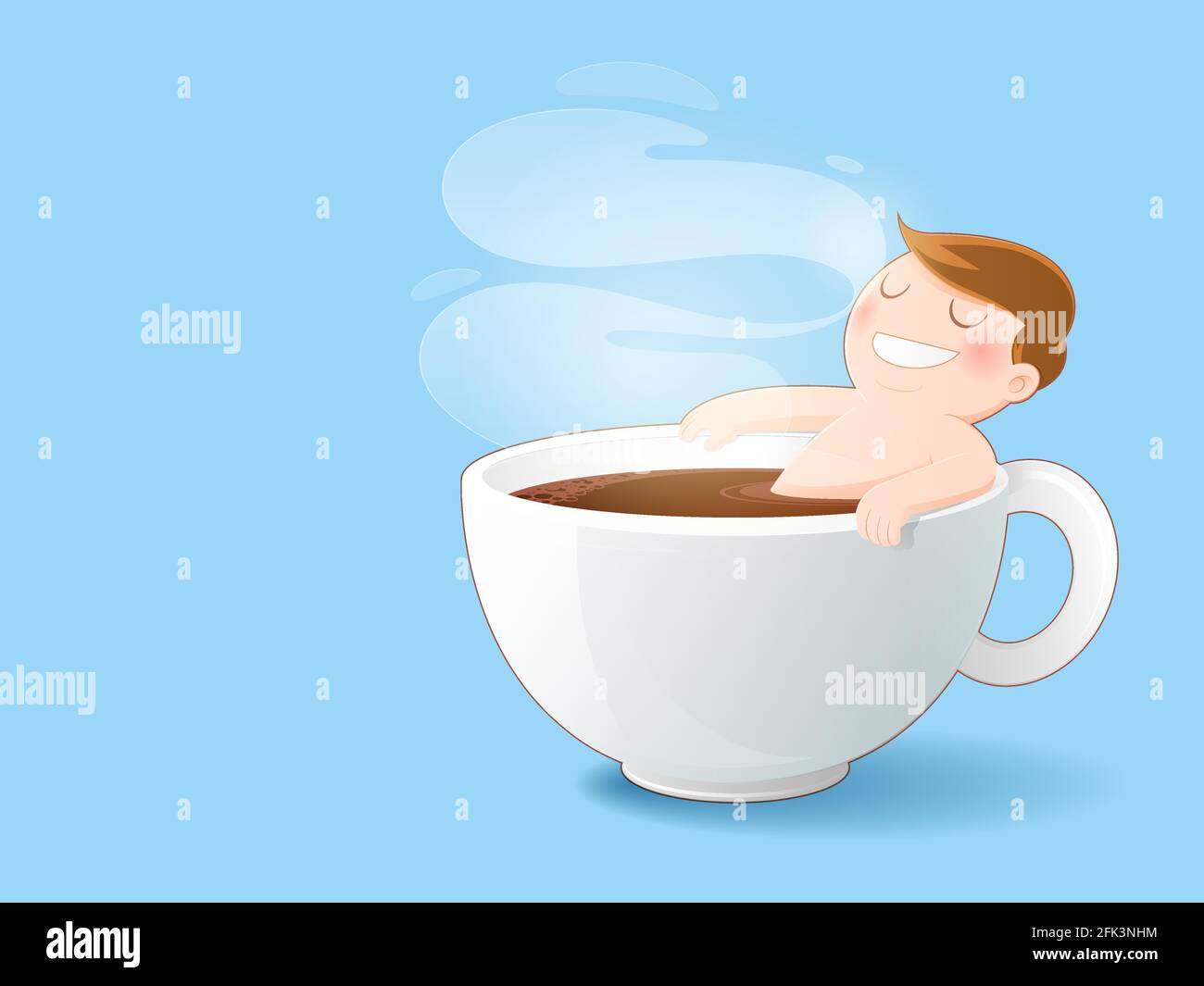 Good morning coffee cup, Concept with digital art drawing vector ...